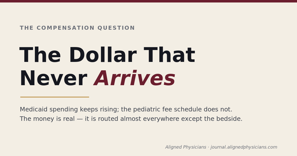 The Dollar That Never Arrives — Aligned Physicians Journal